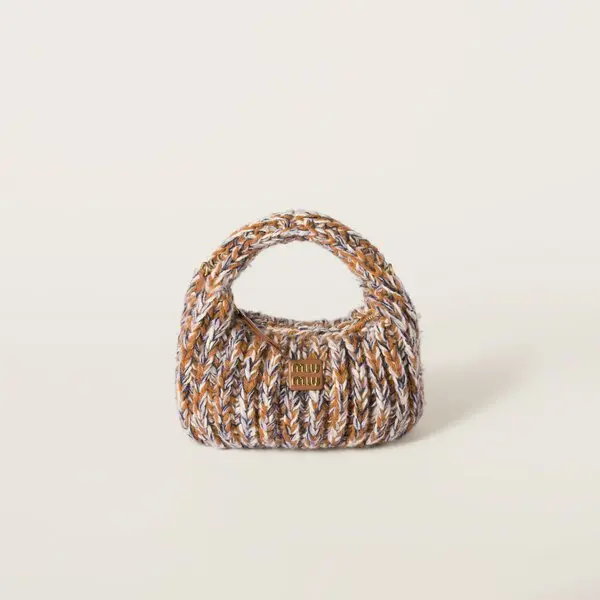 Miu Miu Knit Wool Bag - Cocoa Brown | Editorialist